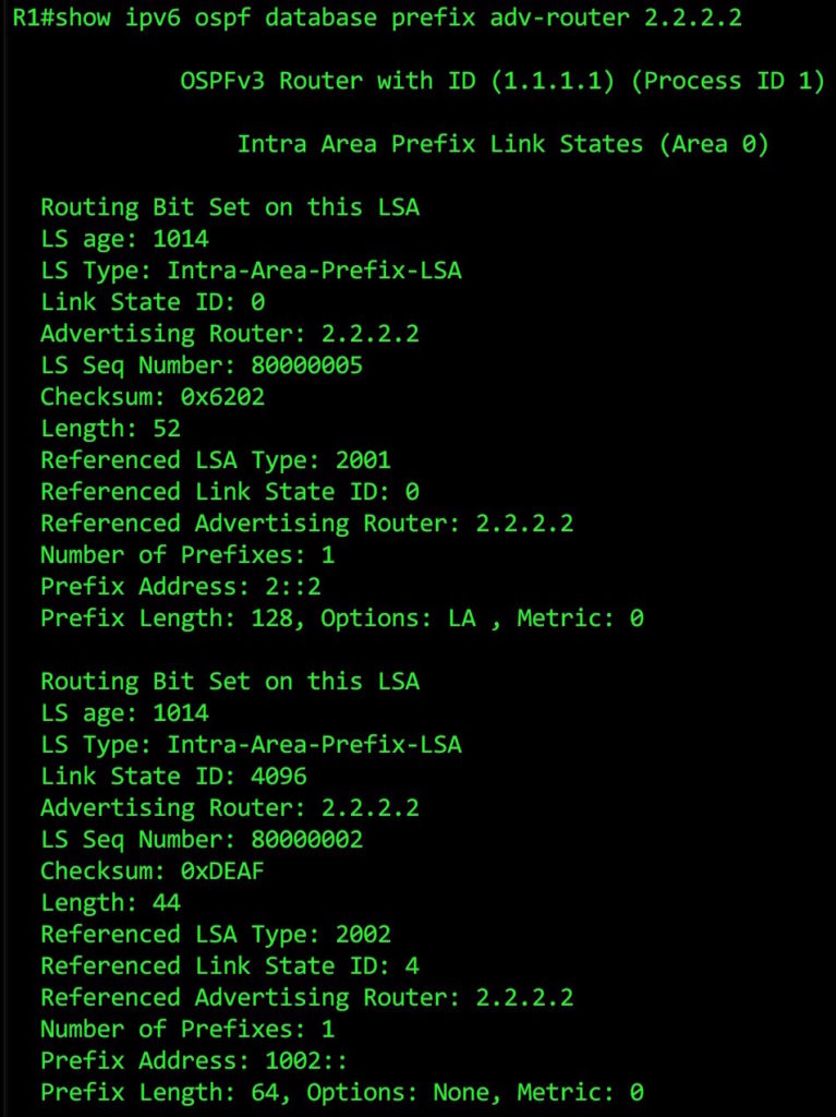 OSPFv3 – HOW TO READ IPv6’s OSPF DATABASE – NETWORK FUN-TIMES