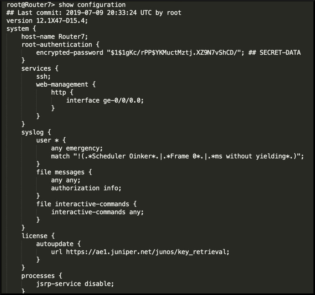 JUNOS FOR IOS ENGINEERS: HOW DO I READ A JUNOS CONFIG? – NETWORK FUN-TIMES JUNOS FOR IOS ENGINEERS: HOW DO I READ A JUNOS CONFIG? – NETWORK FUN-TIMES