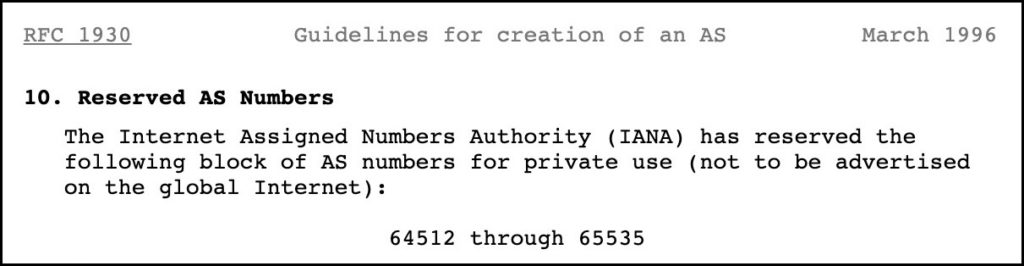 WHY IS 65535 NOT PART OF THE PRIVATE AUTONOMOUS SYSTEM RANGE? – NETWORK ...